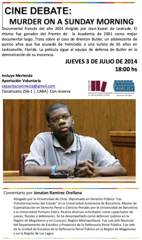 CINE DEBATE | Murder on a sunday morning – INECIP